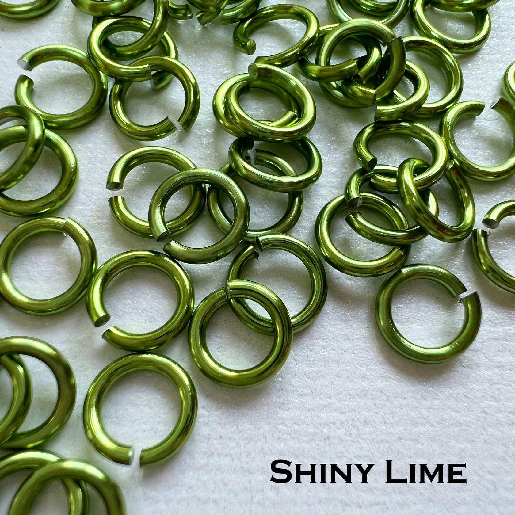 18g 1/4" Jump Rings Shiny (SWG) ID: 6.7mm - Choose color & quantity ...