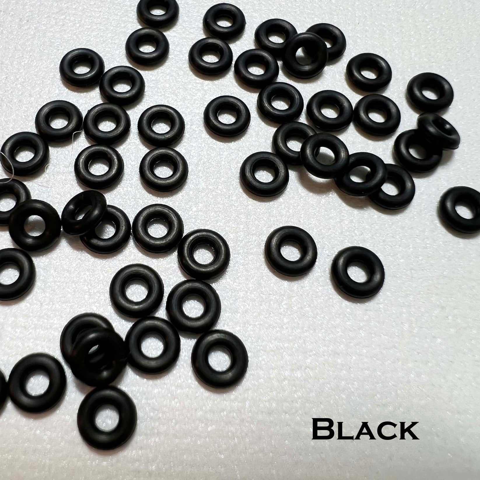 5mm Rubber O-Rings (ID: 2mm) - choose color & quantity – Bead Me A Story