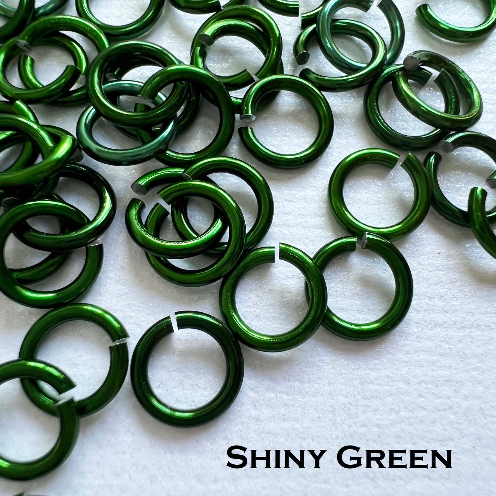 18g 1/4" Jump Rings Shiny (SWG) ID: 6.7mm - Choose color & quantity ...