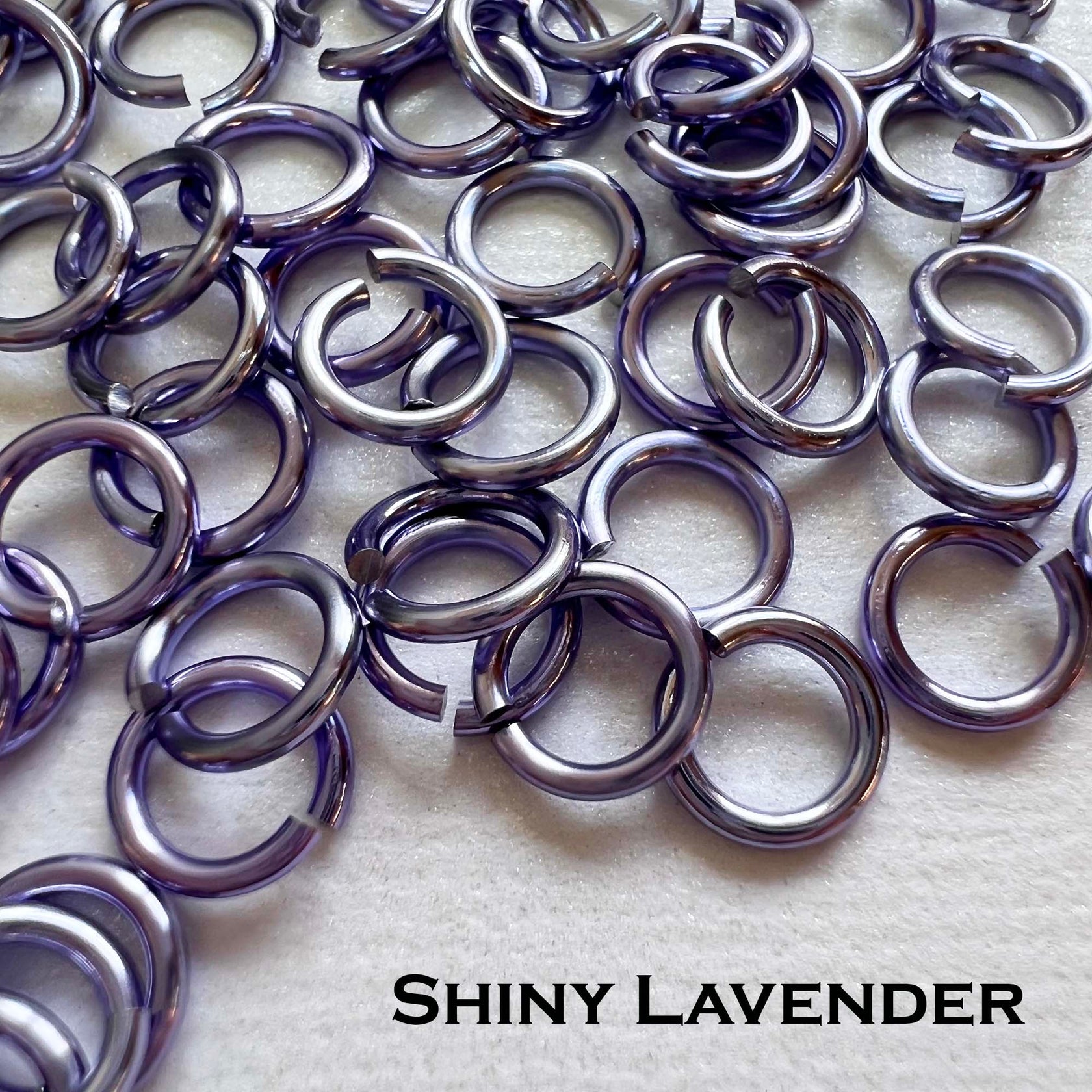 18g 1/4" Jump Rings Shiny (SWG) ID: 6.7mm - Choose color & quantity ...