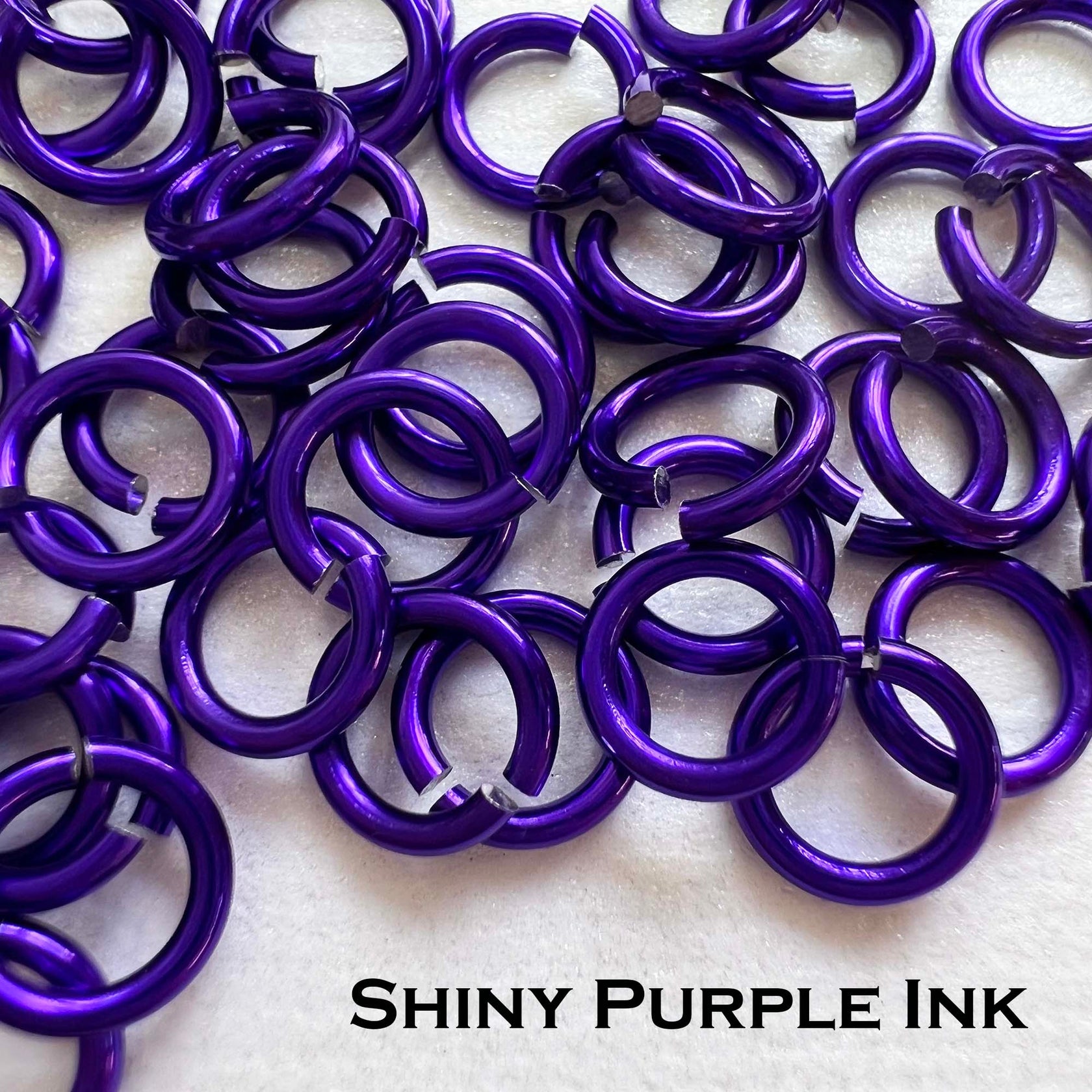 18g 1/4" Jump Rings Shiny (SWG) ID: 6.7mm - Choose color & quantity ...